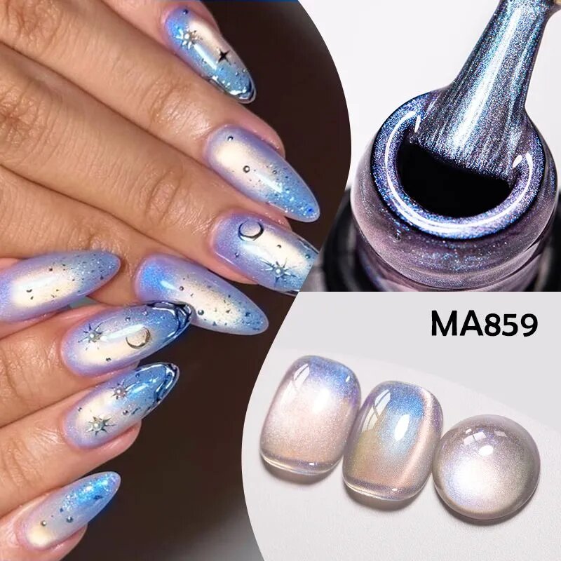 Магнитный гель-лак "Аврора", 7 мл, полимеризация UV/LED, стойкое покрытие, материалы для маникюра, для женщин и девушек, салонное качество