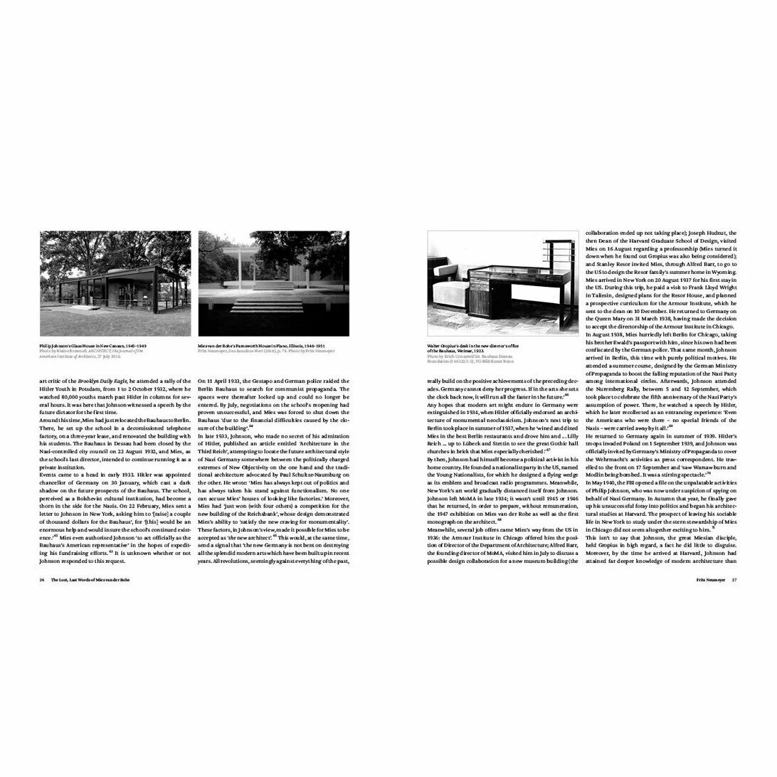 The Lost, Last Words of Mies van der Rohe. The Lohan Tapes from 1969
