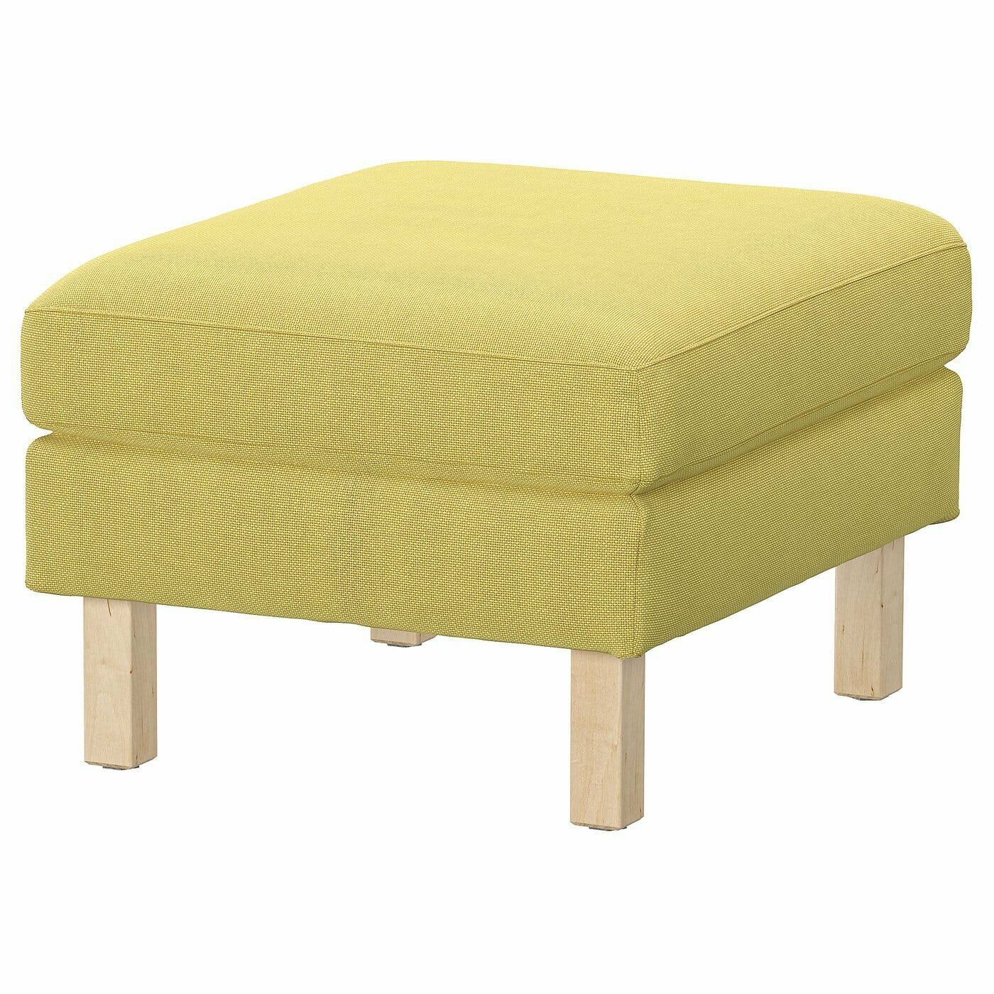 Пуф IKEA "Saltsjöbaden", лакированный, деревянный, цвет желтый