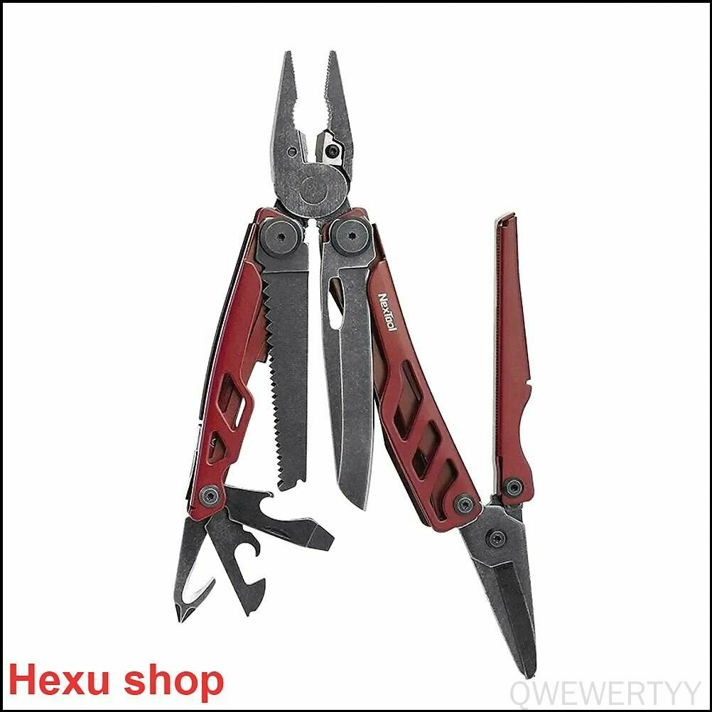Эксклюзивный мультитул Nextool Flagship Pro, 16 функций в красном цвете