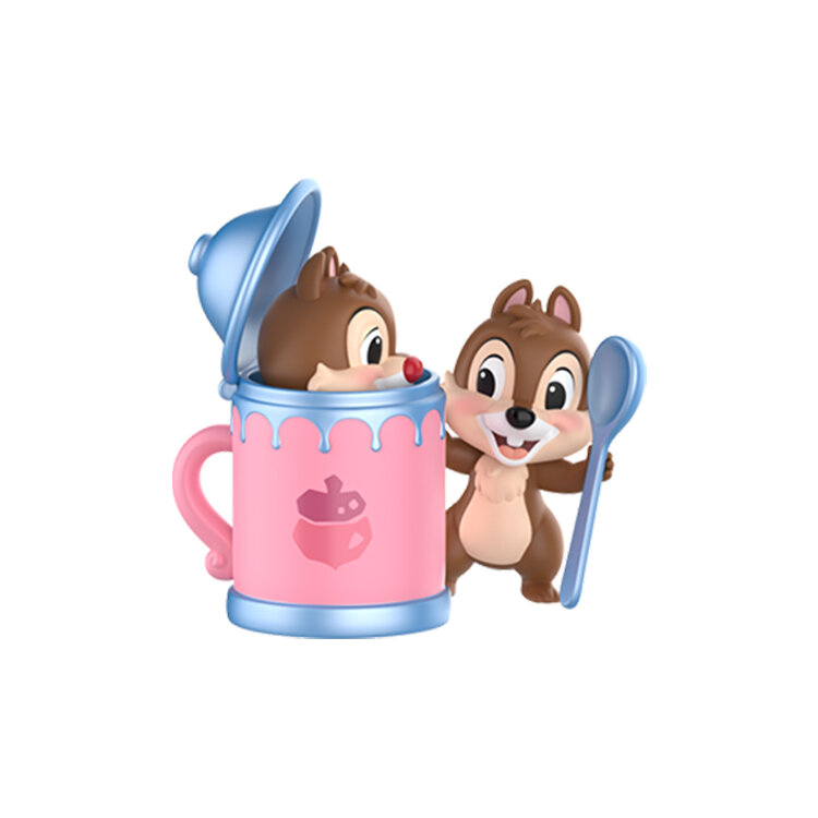 Коллекционные фигурки унисекс POP MART Disney Chip 'N Dale Playful Brother, Confirmed-Tea Cup Hiding Kitten (Open)