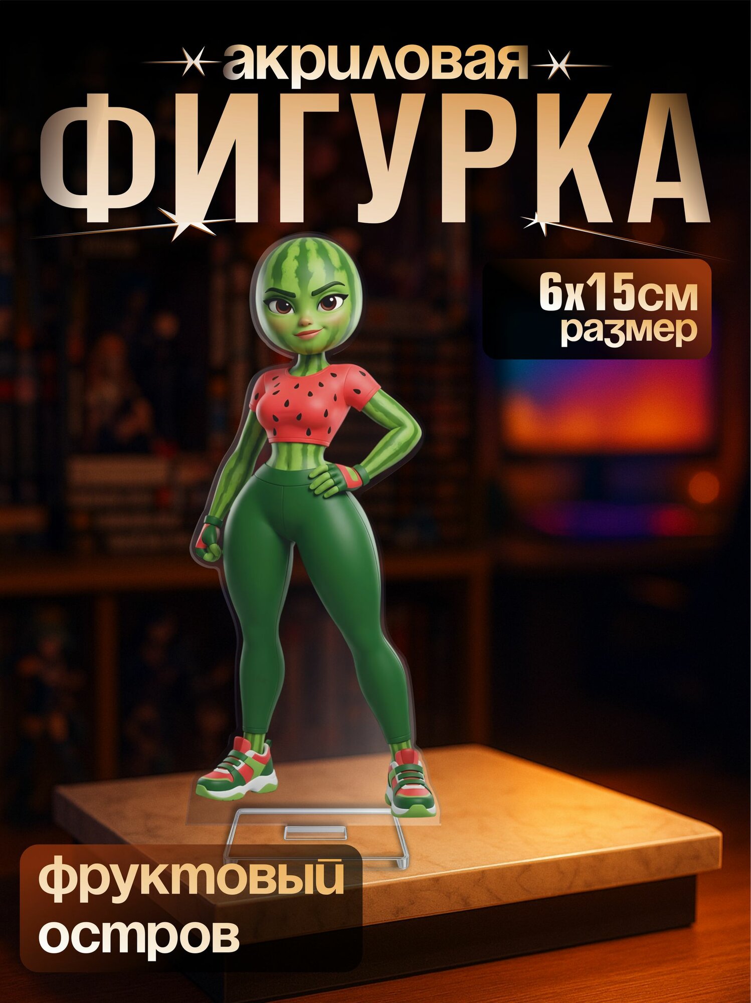 Акриловая фигурка Приколы Fruit island Tiktok Арбуз