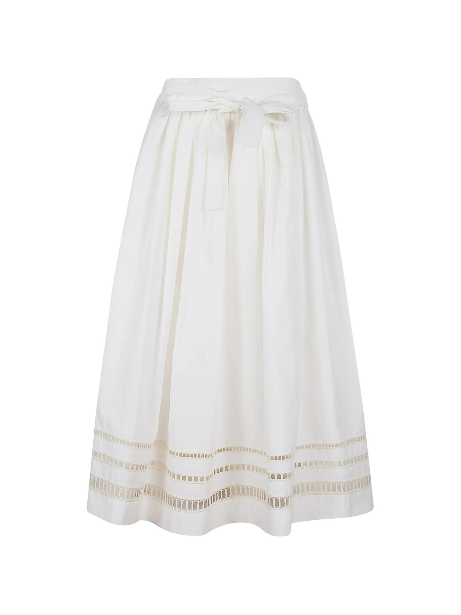 Юбка Lace-trim tie-waist midi skirt