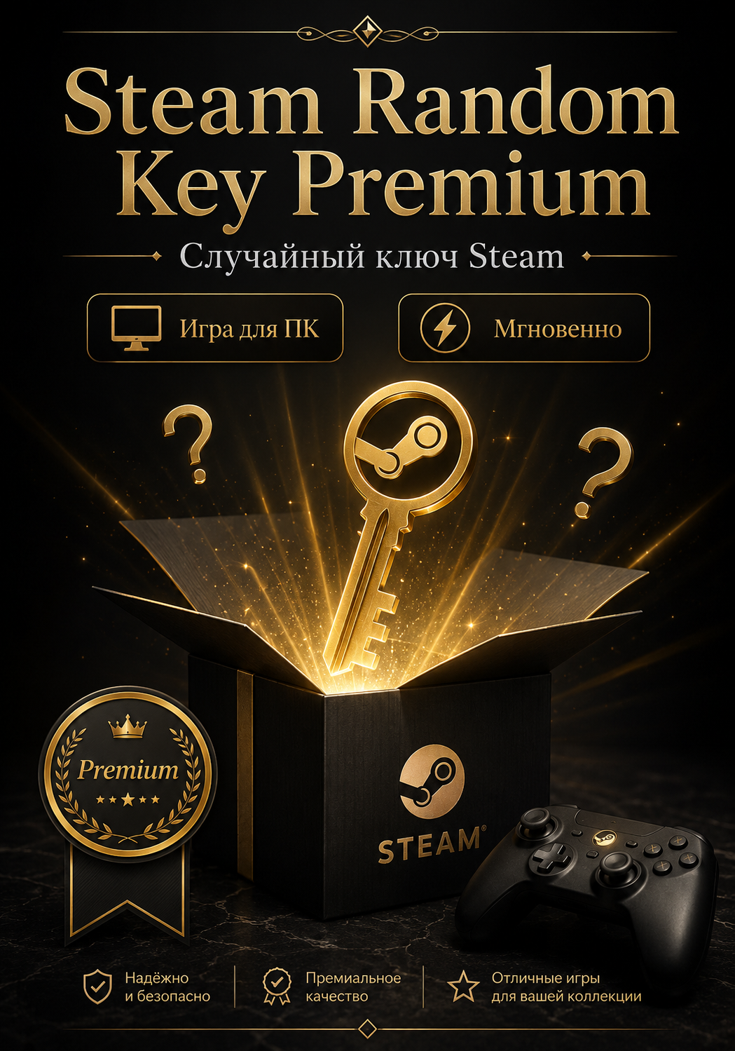 Steam Random Key Premium | Случайный ключ Steam | Игра для ПК | Мгновенно