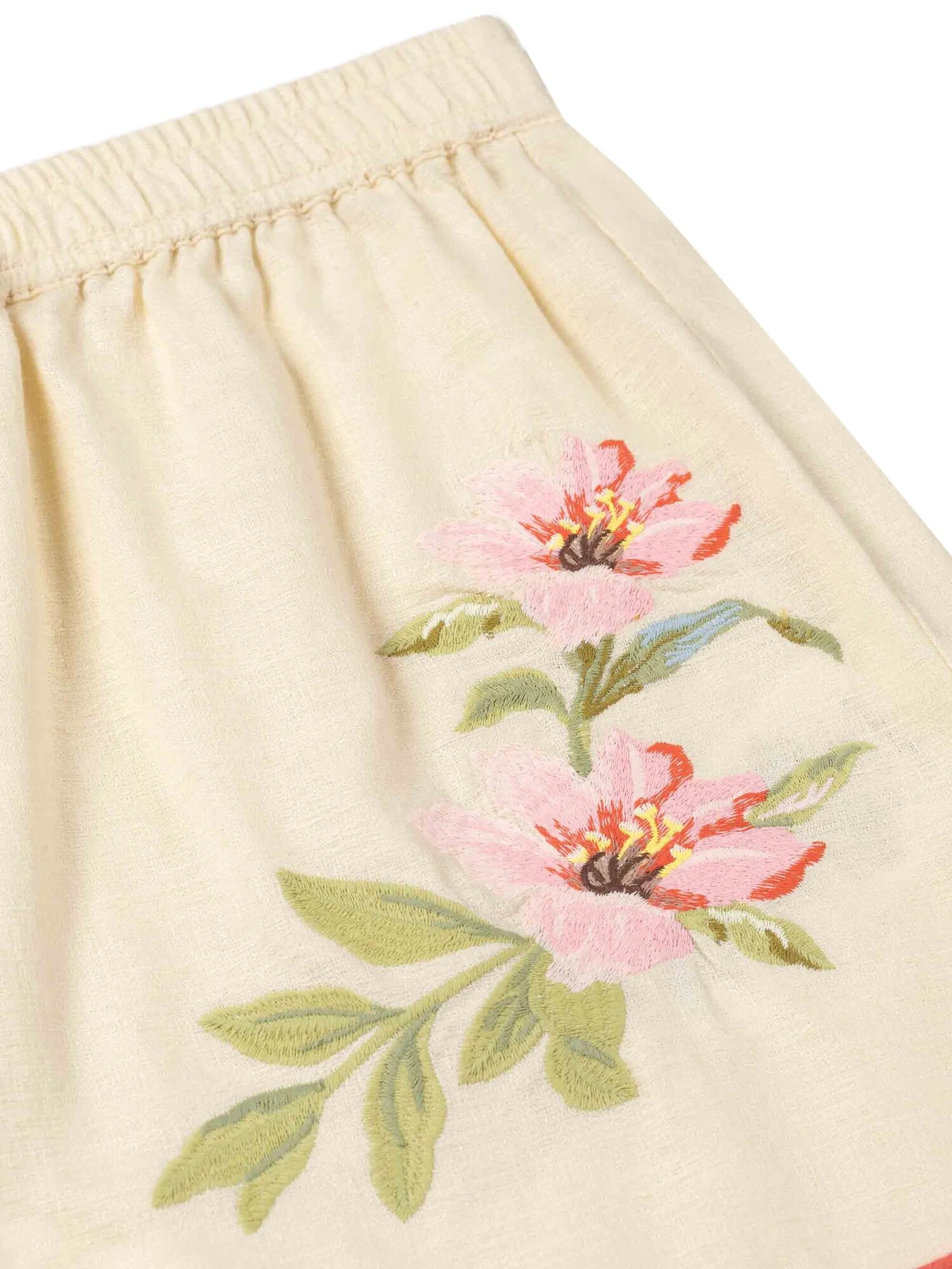 Шорты ZIMMERMANN Floral-embroidered drawstring shorts, размер 8 лет — фото 1