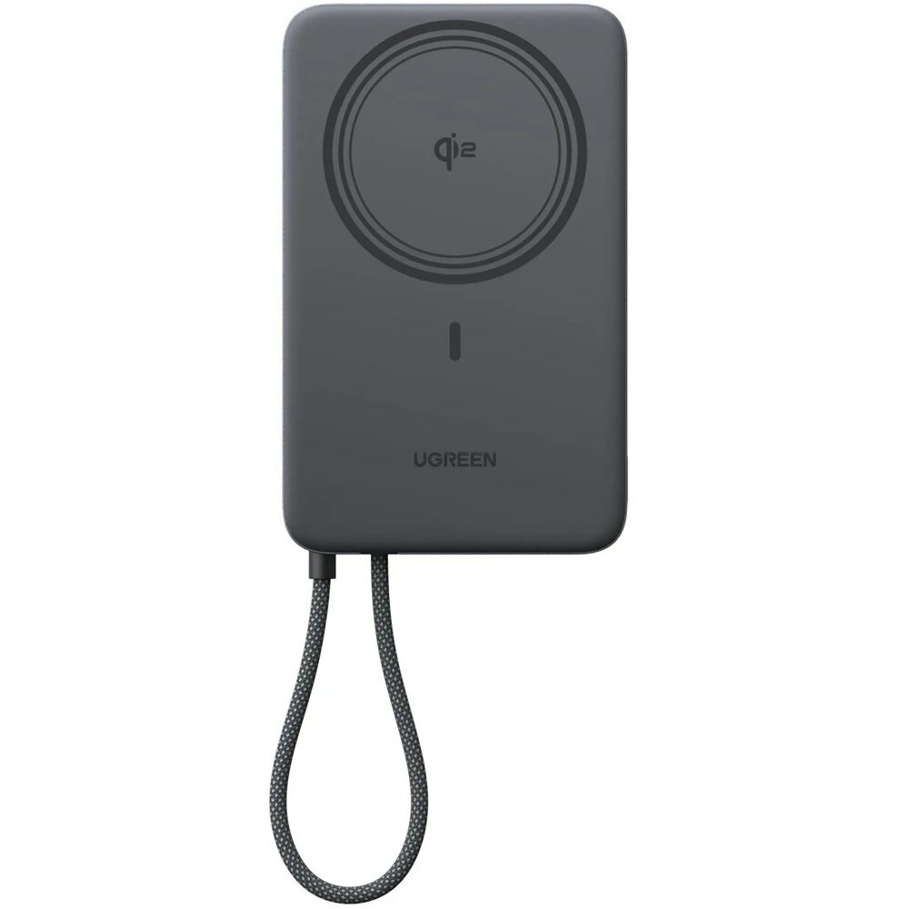 Внешний аккумулятор Ugreen PB570 MagFlow Air 10000 мАч серый космос (75982B)