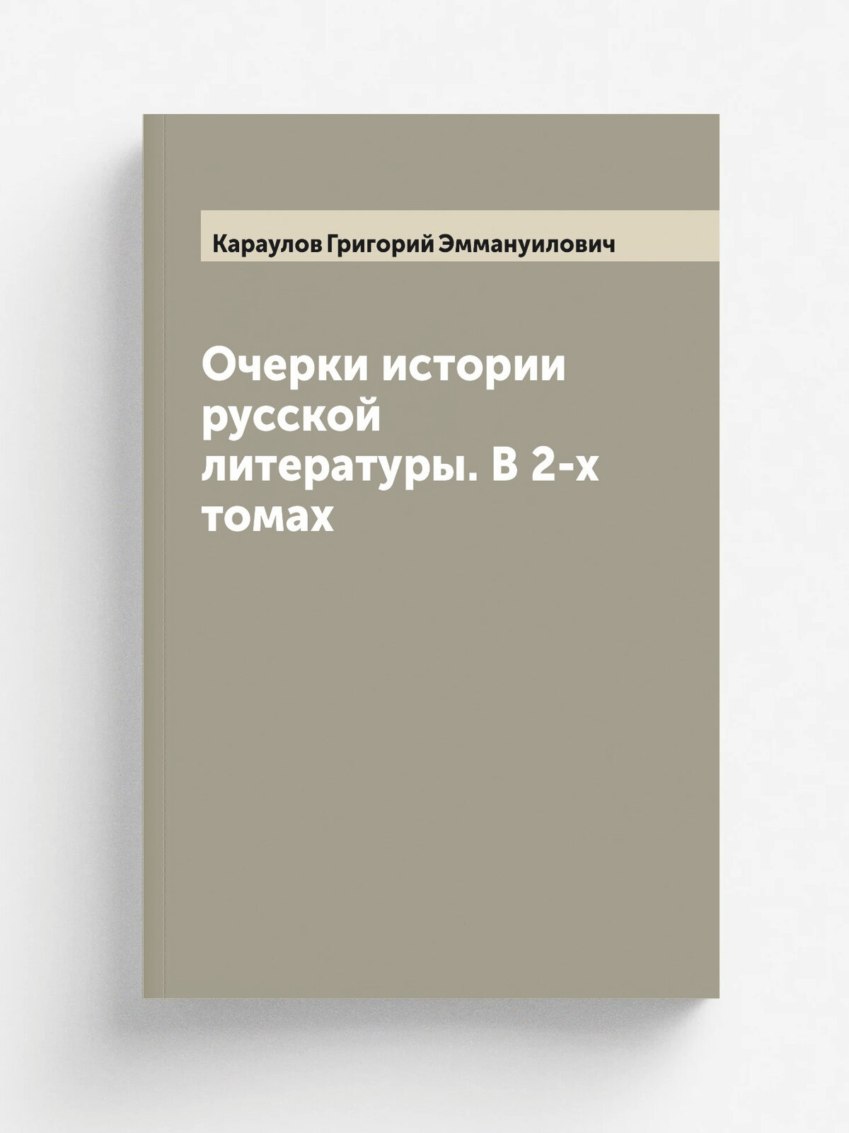 Очерки истории русской литературы. В 2-х томах