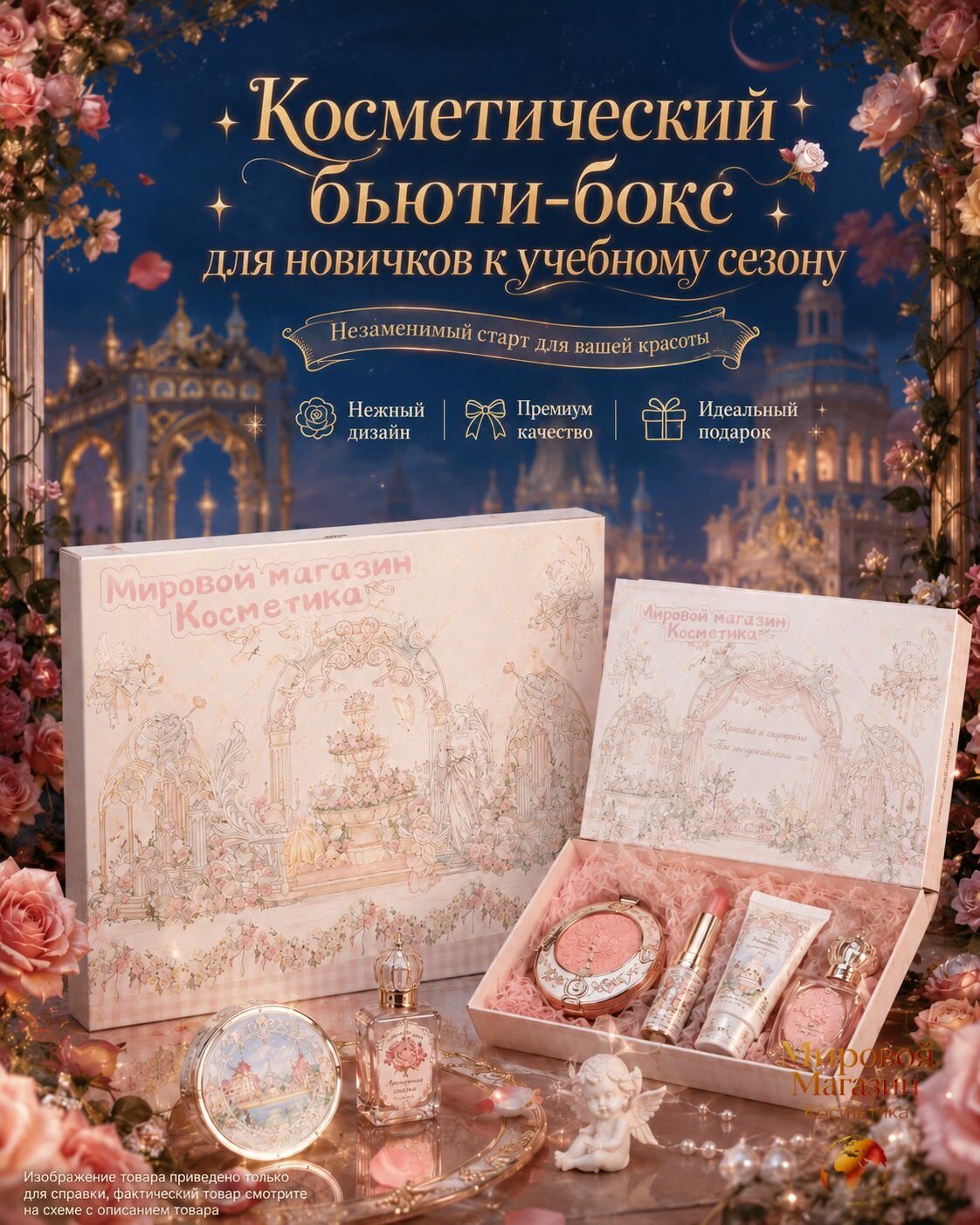 Flower Knows подарочный набор косметики для начинающих к началу учебного сезона (можно загадывать желание, включает более 10 продуктов)