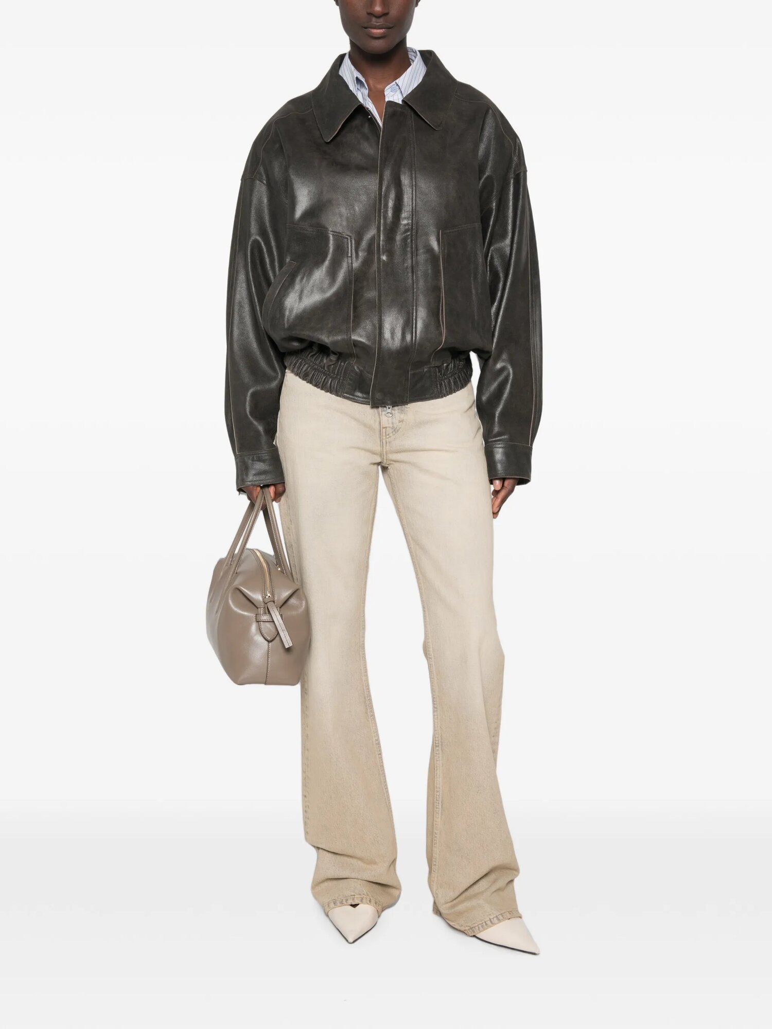 Куртка Alysi Heavy leather jacket, размер 42 — фото 1