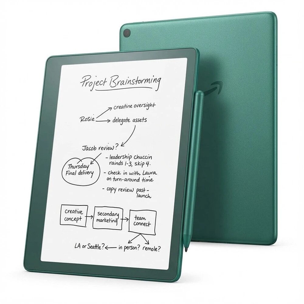 Электронная книга Kindle Scribe (2024) 64GB Metallic Jade + Premium Pen, 10.2" E Ink, 300 ppi