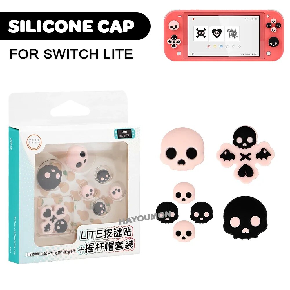 Накладки на стики череп для Nintendo Switch Lite