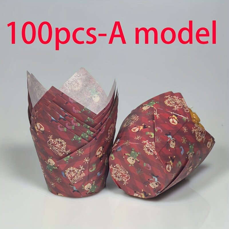 50 шт./100 шт. маслостойких формочек для кексов, классические бумажные формочки для выпечки маффинов или мини-закусок.
