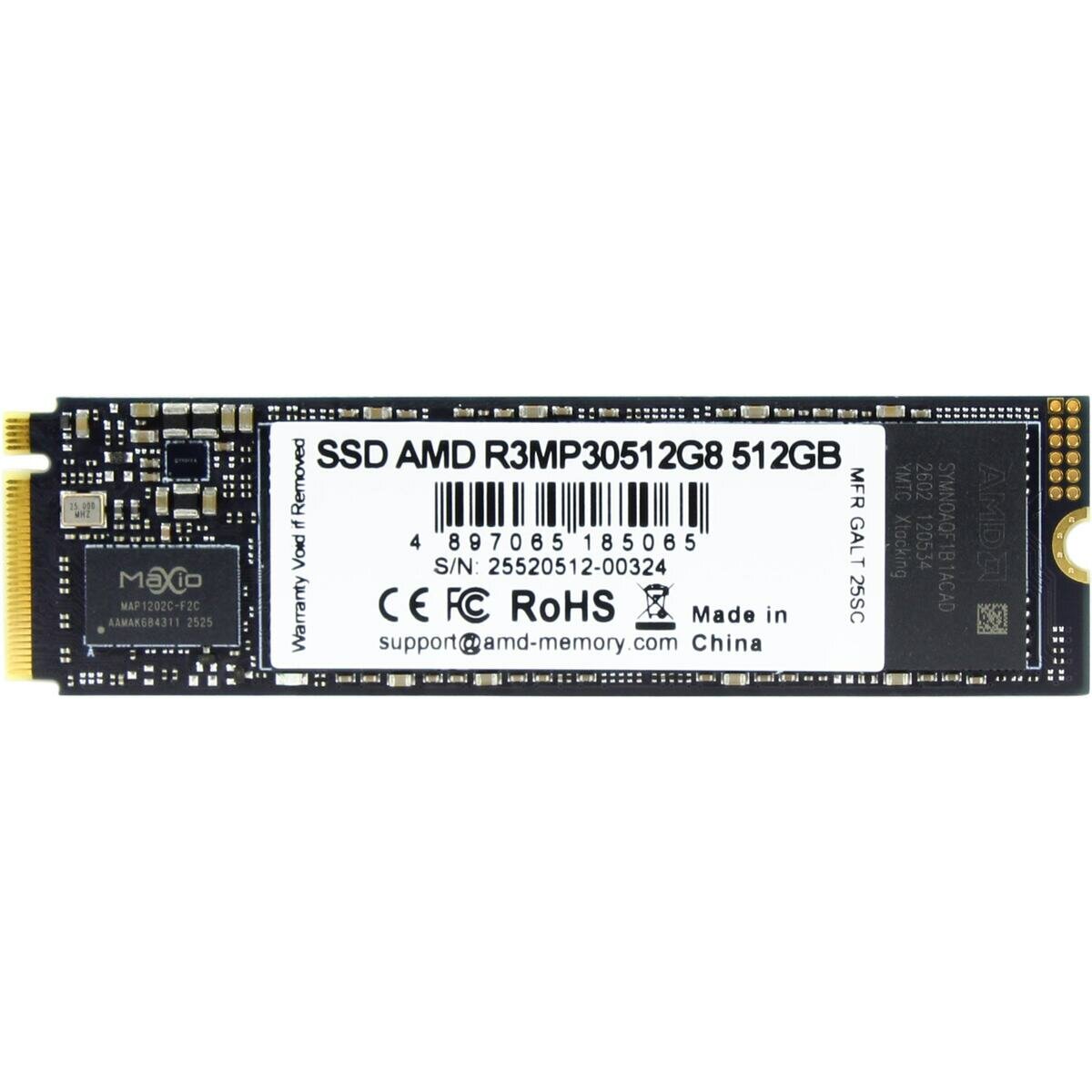 Radeon R3 R3MP30512G8 512 Гб M.2 PCI-E Gen3 x4 M.2 Type 2280 M Key, TBW 150 W:2200МБ/сек — фото 1