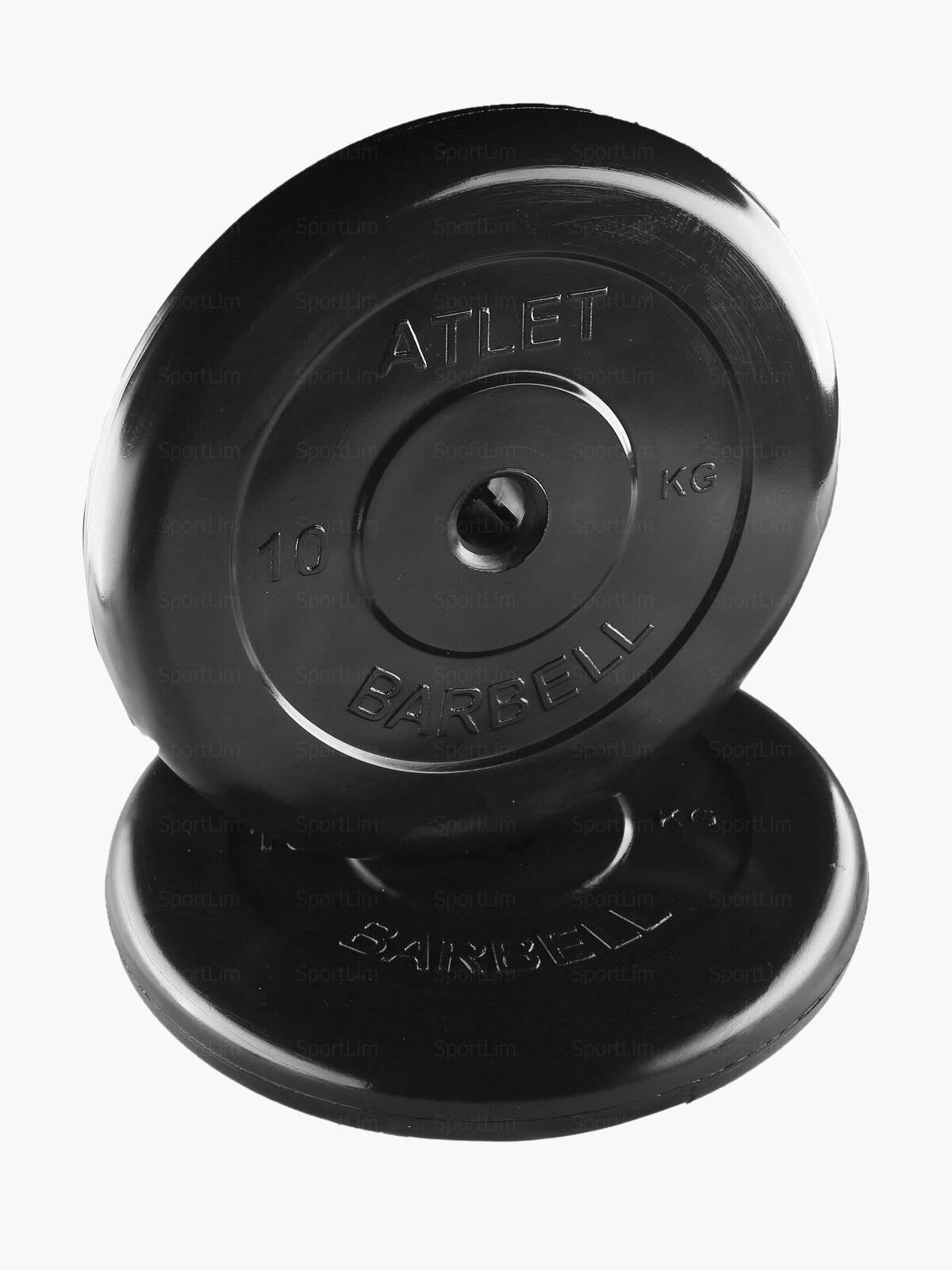 Комплект дисков (2 по 10 кг) D=26 mm, MB Barbell "Атлет", обрезиненные, черные