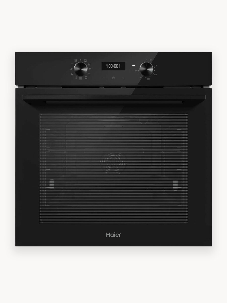 Духовой шкаф Haier HOQ-R2ARN3GB, электрический, гидролизная очистка, 78 л, чёрный