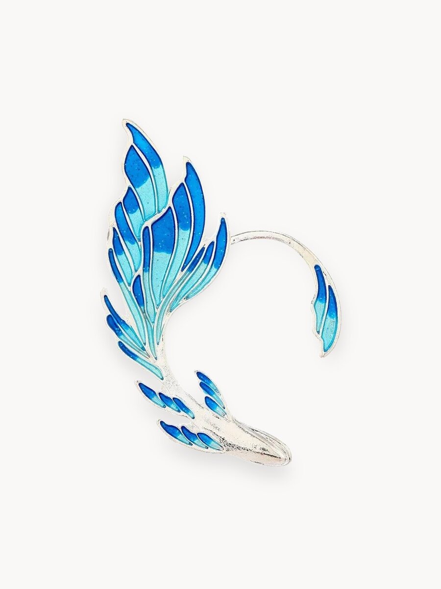 Серьги каффы, эмаль