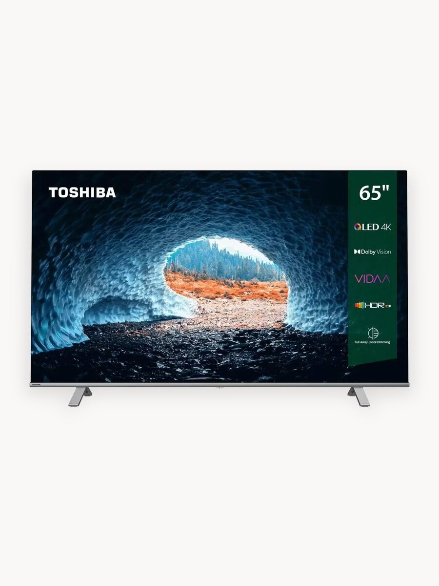 65" QLED Телевизор Toshiba 65C450KE, 4K Ultra HD (3840x2160 Пикс), черный