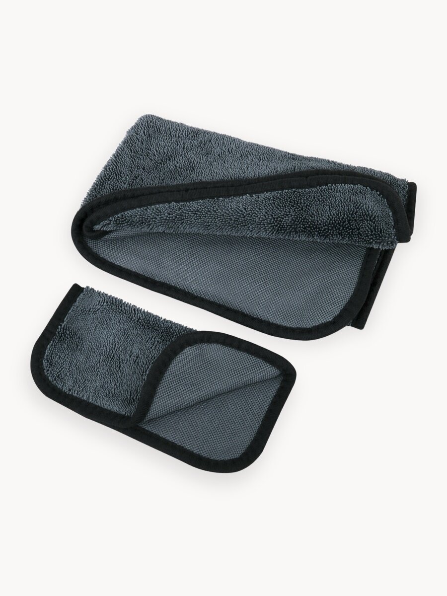 Тряпка для машины набор 2 штуки, салфетки из микрофибры для авто супервпитывающие, 50х60 и 20х20 см, Daswerk (Дасверк), 609485