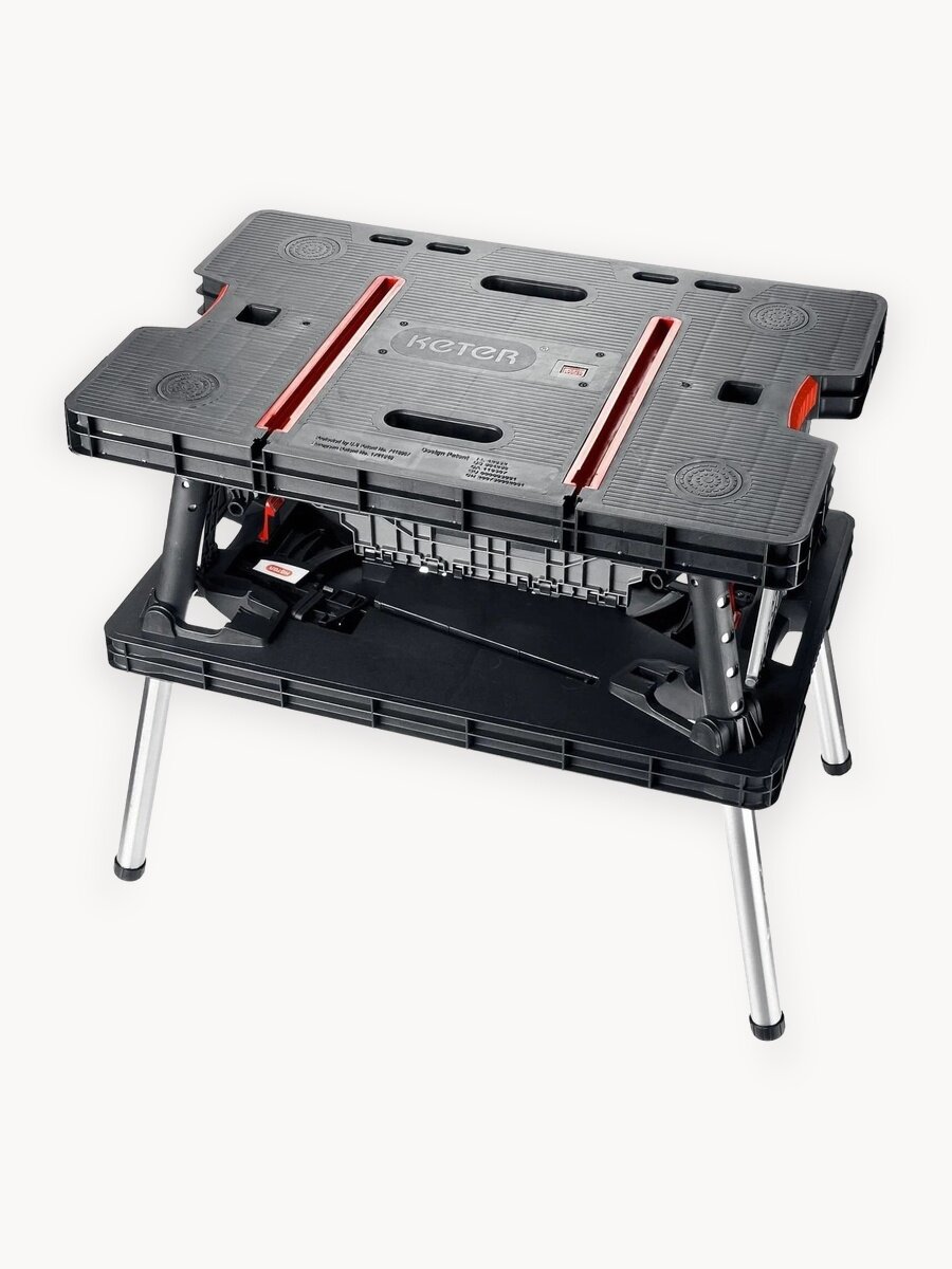 Верстак KETER Folding Table Mettal Leg 17182239, 85x55 см, черный
