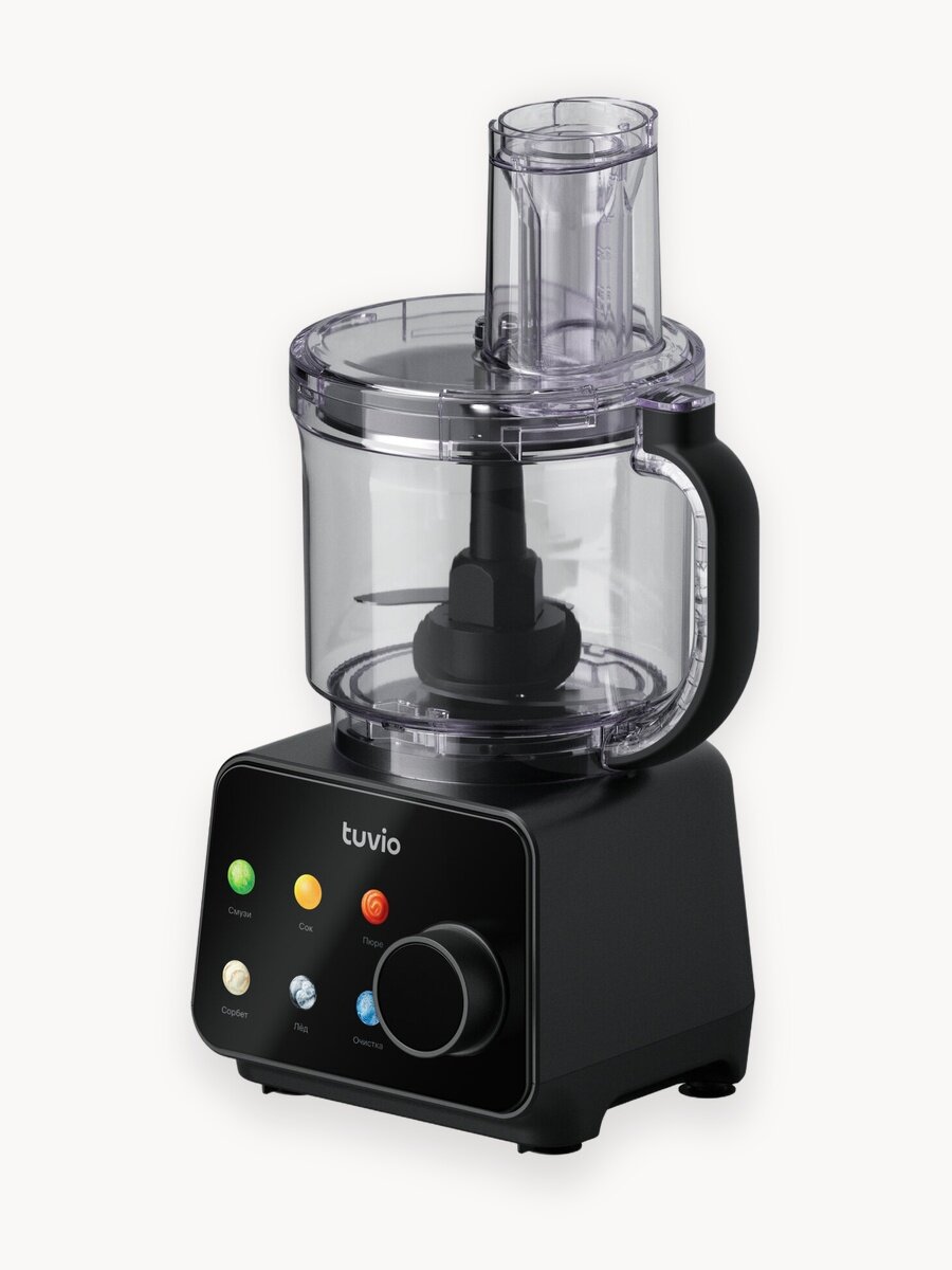 Блендер стационарный с кухонным комбайном, дорожным стаканом и соковыжималкой Tuvio TSB04PFP, серый