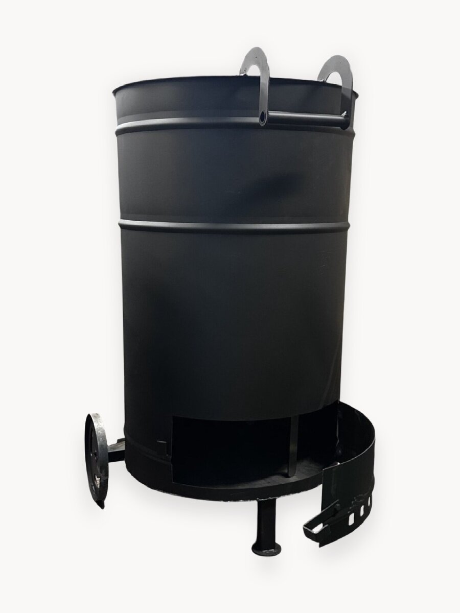 Бочка печь для сжигания мусора 160 литров, усиленная зиговкой