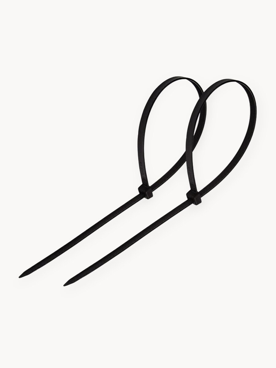 Хомут прочный нейлоновый кабельная стяжка REXANT 300 x 4,8 мм, в упаковке 100 штук