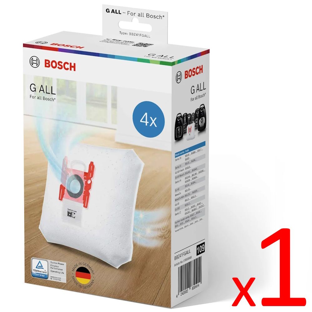 Мешки-пылесборники Bosch PowerProtect, тип "G ALL", 4 шт, BBZ41FGALL - 17003048
