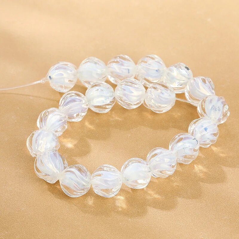 Муранские стеклянные бусины для бижутерии Белый, pure white
