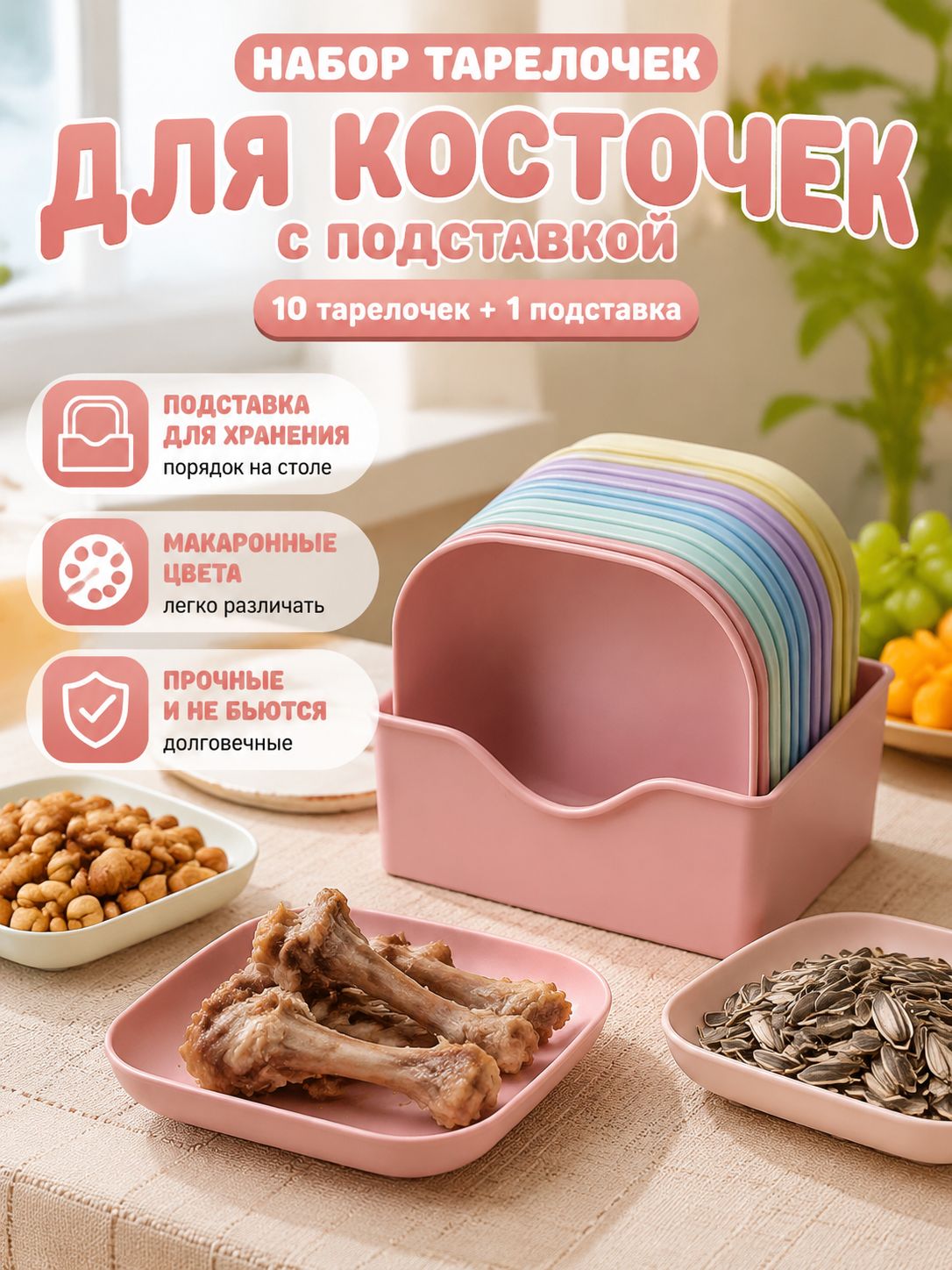 Селедочница 12.5 см abs пластик 11 шт цвет разноцветный