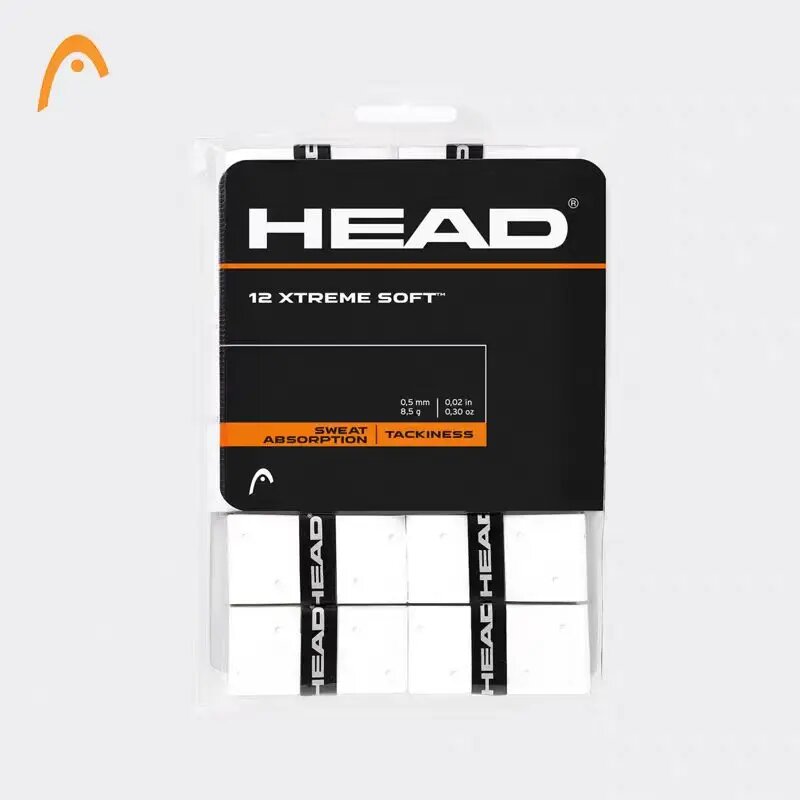 Лента для обмотки ручки ракетки HEAD, 12 шт. HEAD WHITE 12PCS