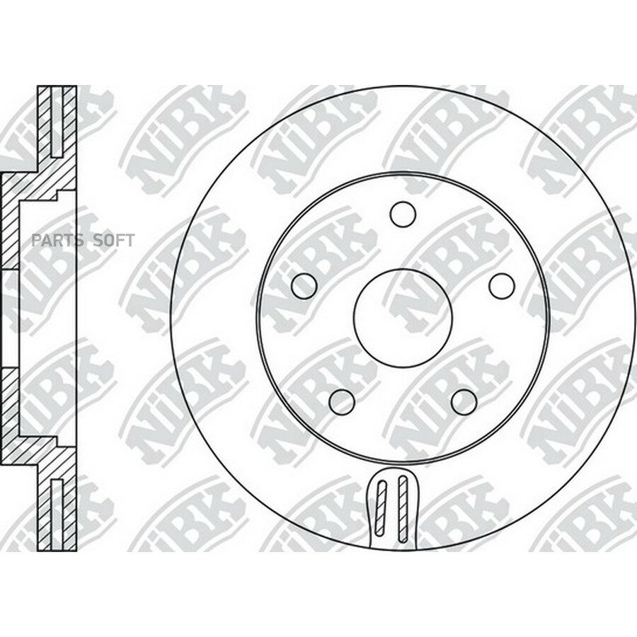 NIBK Диск тормозной FORD FOCUS 2010 RN51001 2шт