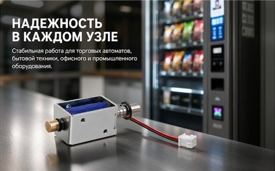 Электромагнит Соленоид Мини 12V Для Автоматов И Оборудования Размер 13 50X1 50X1 50CM