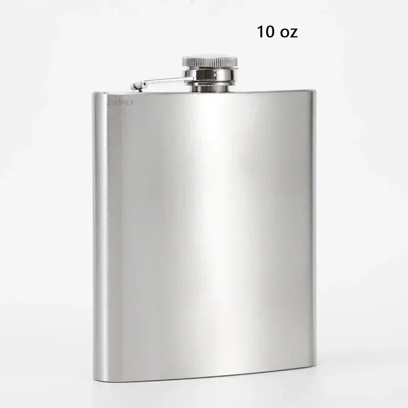 Фляга из нержавеющей стали 1-18 унций Серебряный, 10oz