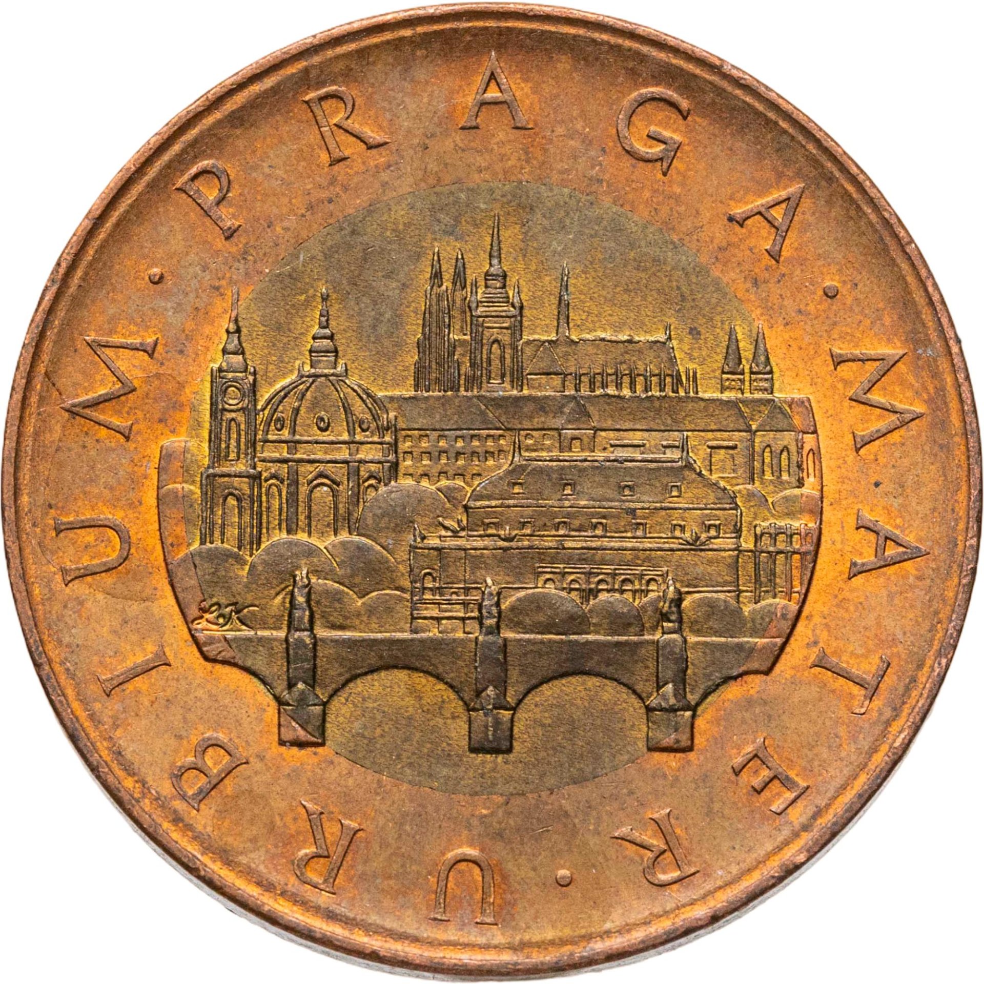 Чехия 50 крон 2012, Биметалл, в сохранности AU