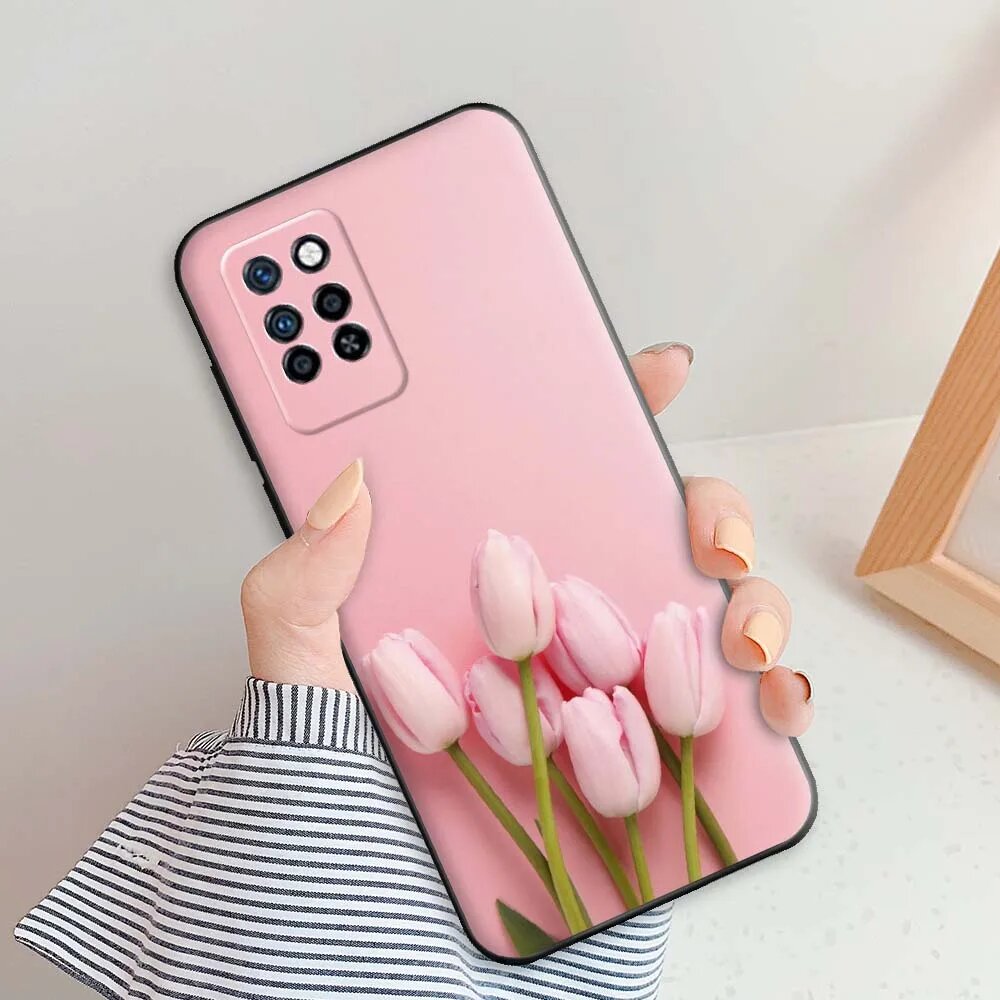 Для Infinix Note 10 Pro Чехол Силиконовый мягкий чехол для Розовый, B0246, Infinix Note 10 Pro