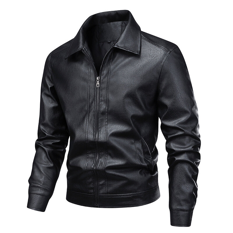 Куртка кожаная  2026кожаная куртка, размер L, black
