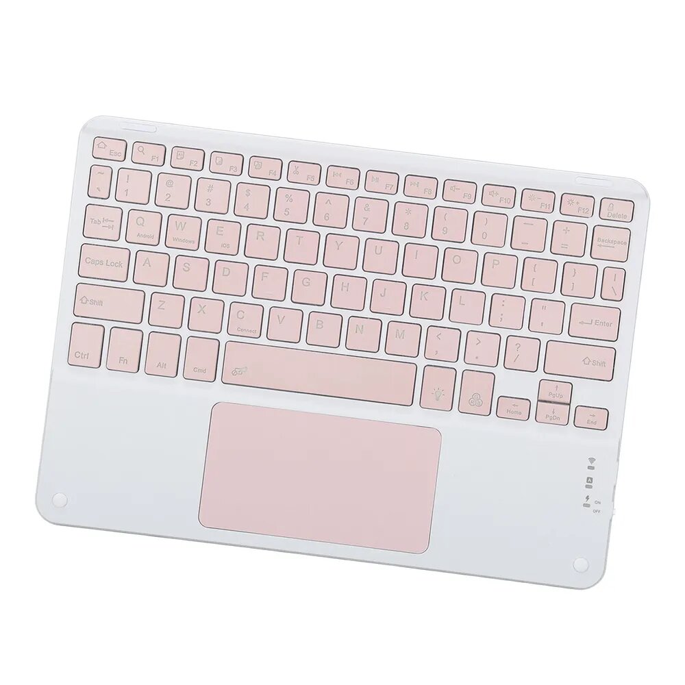Игровая клавиатура, розовый, беспроводная, с тачпадом, RGB подсветкой