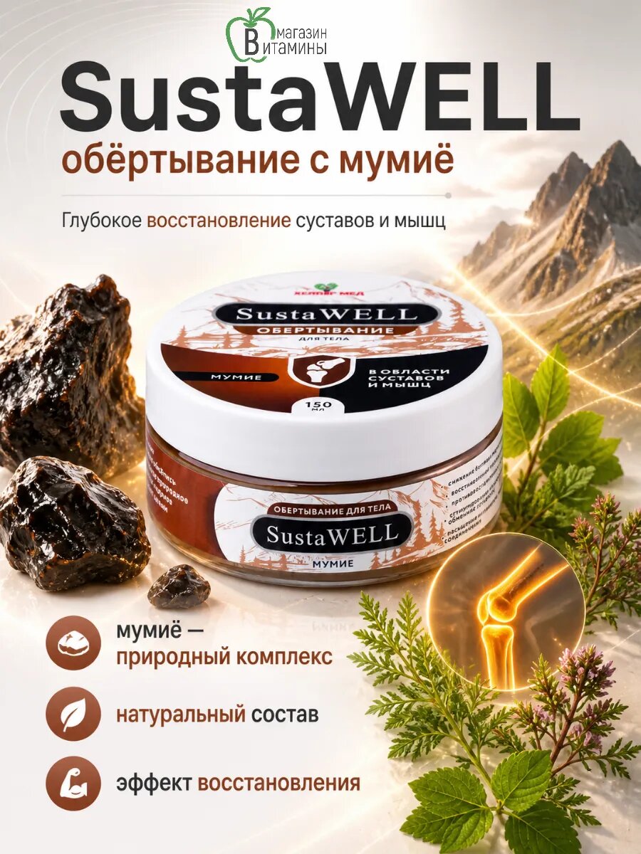 Обертывание для суставов и мышц с мумие