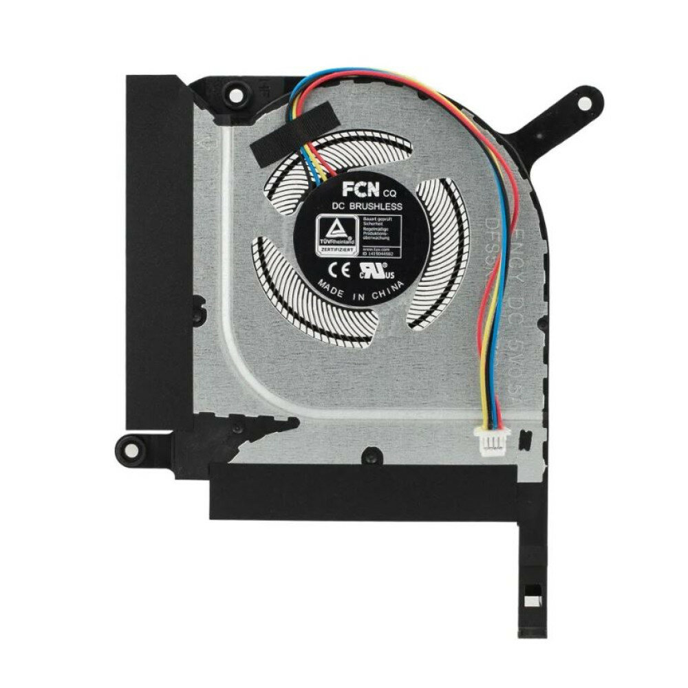 Вентилятор (кулер) для ноутбука Asus TUF Gaming A15 FX506HE, FA506IC, A17 FA706IC GPU левый (13NR0600T04011) 5V 0,5A, 4-pin, втулка, черный