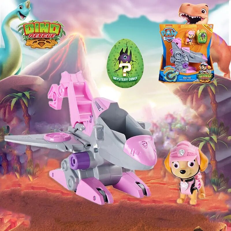 Спасательная машина динозавров Paw Patrol с коллекционными фигурками+ Случайные яйца динозавров