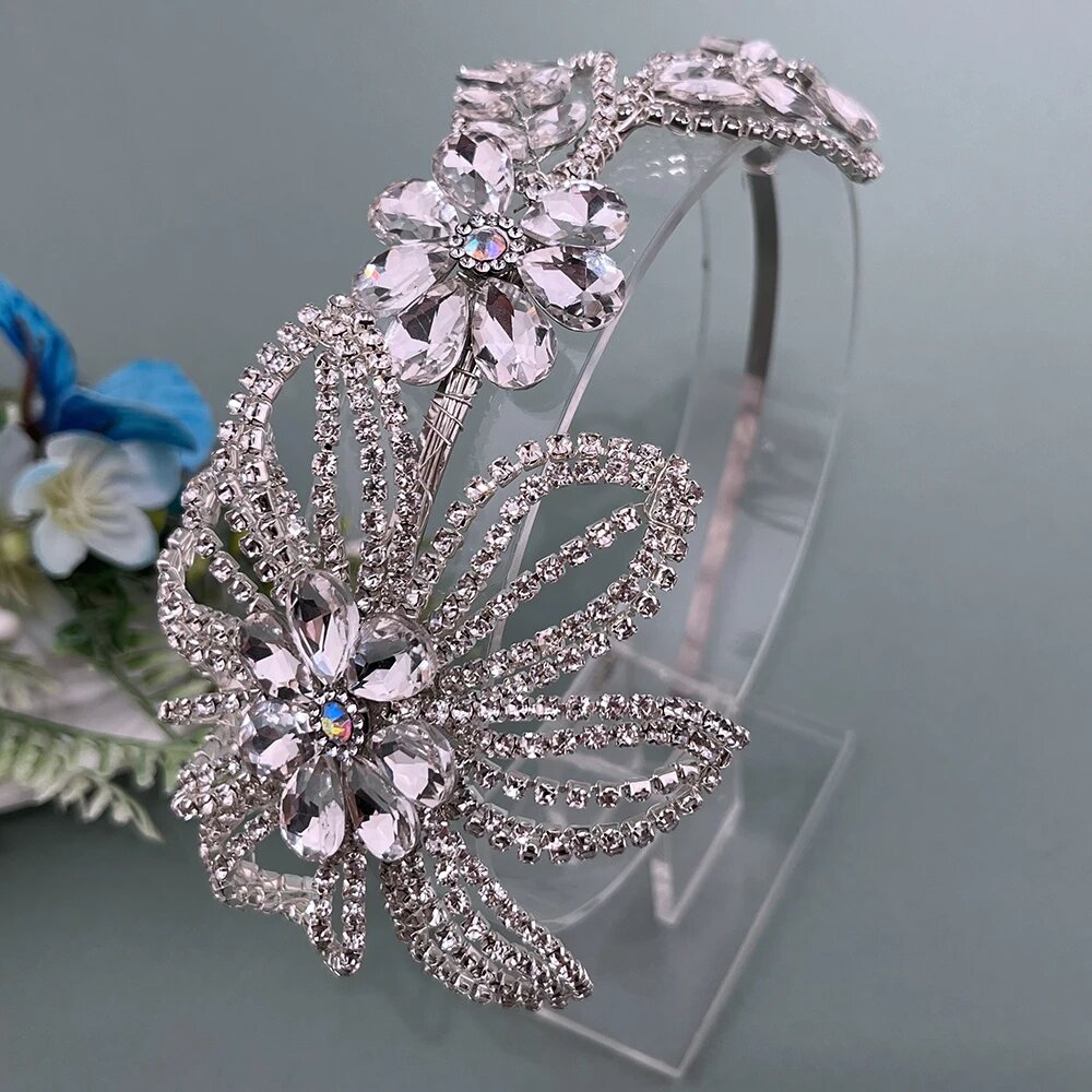 Свадебная повязка Snow Beauty из горного хрусталя