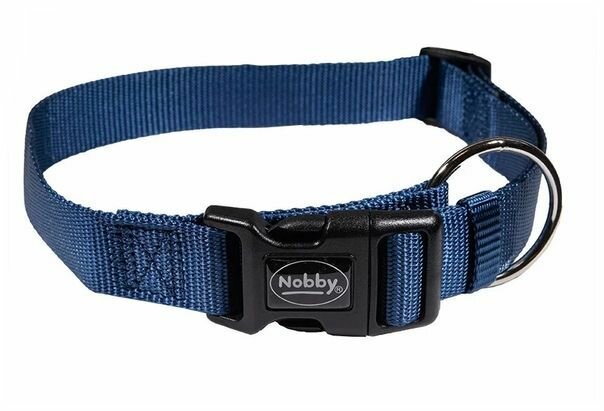 Nobby Ошейник для собак Classic, нейлон, синий, длина 50-65 см, ширина 25 мм