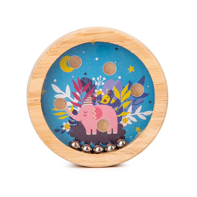 Игра-лабиринт с шариками для детей - Тема слона, развивает терпение и координацию, подходит для малышей