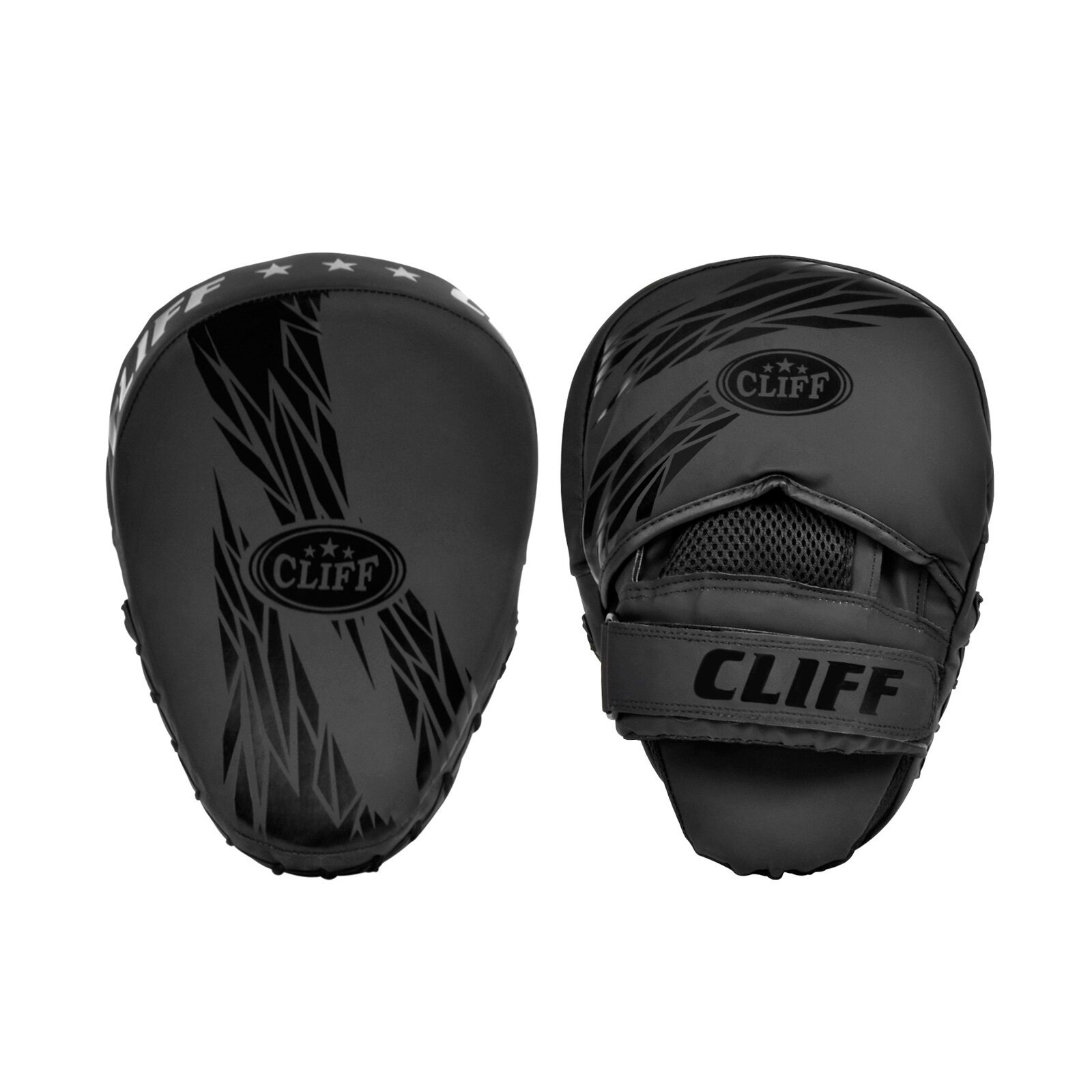 Лапы боксерские CLIFF CS-00003, FLEX, изогнутые, матовые черные