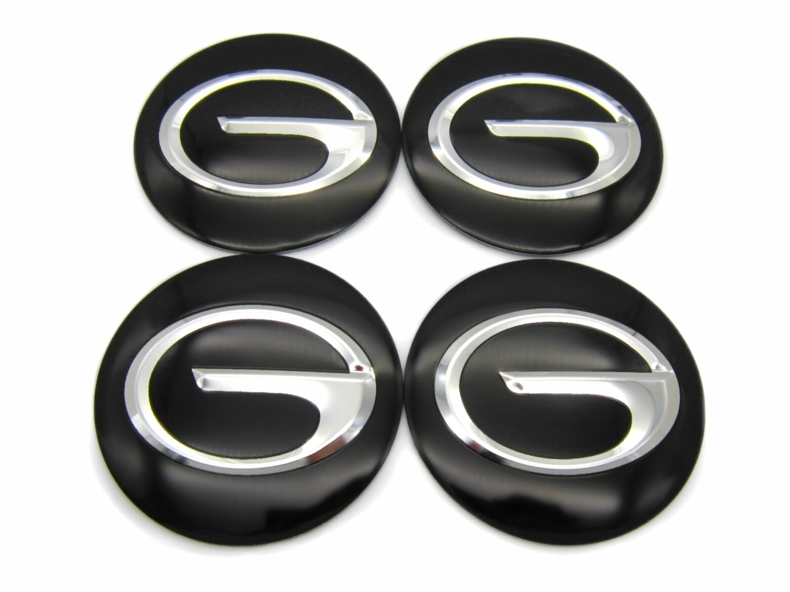 Наклейки на колесные диски GAC black D-65 mm