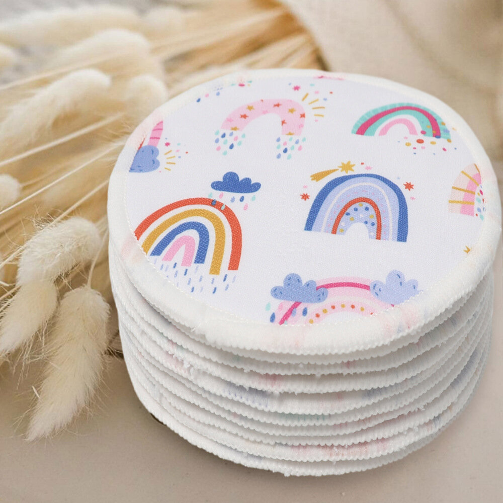 10 штук/набор в наличии, радужные послеродовые вкладыши для кормления для матерей, моющиеся, антипротекающие