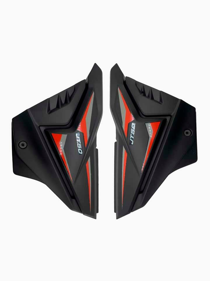 Крышки боковые на мопед Альфа FX Max (черный, матовый комплект)