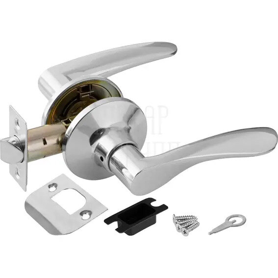 Дверная ручка-защелка Punto (Пунто) DK620 (без фик.) хром