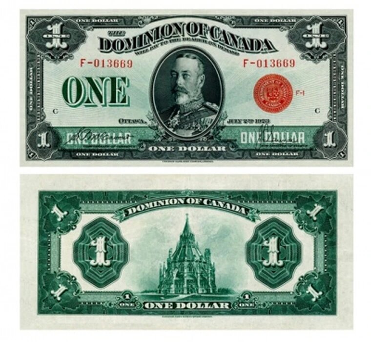 1 доллар 1923 года Канада, Оттава, сувенирная копия, банкноты и купюры редкие коллекционные