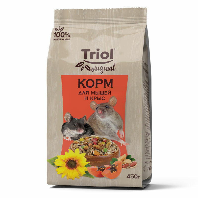 Triol Корм Original для мышей и крыс, 450 гр 0.45 кг